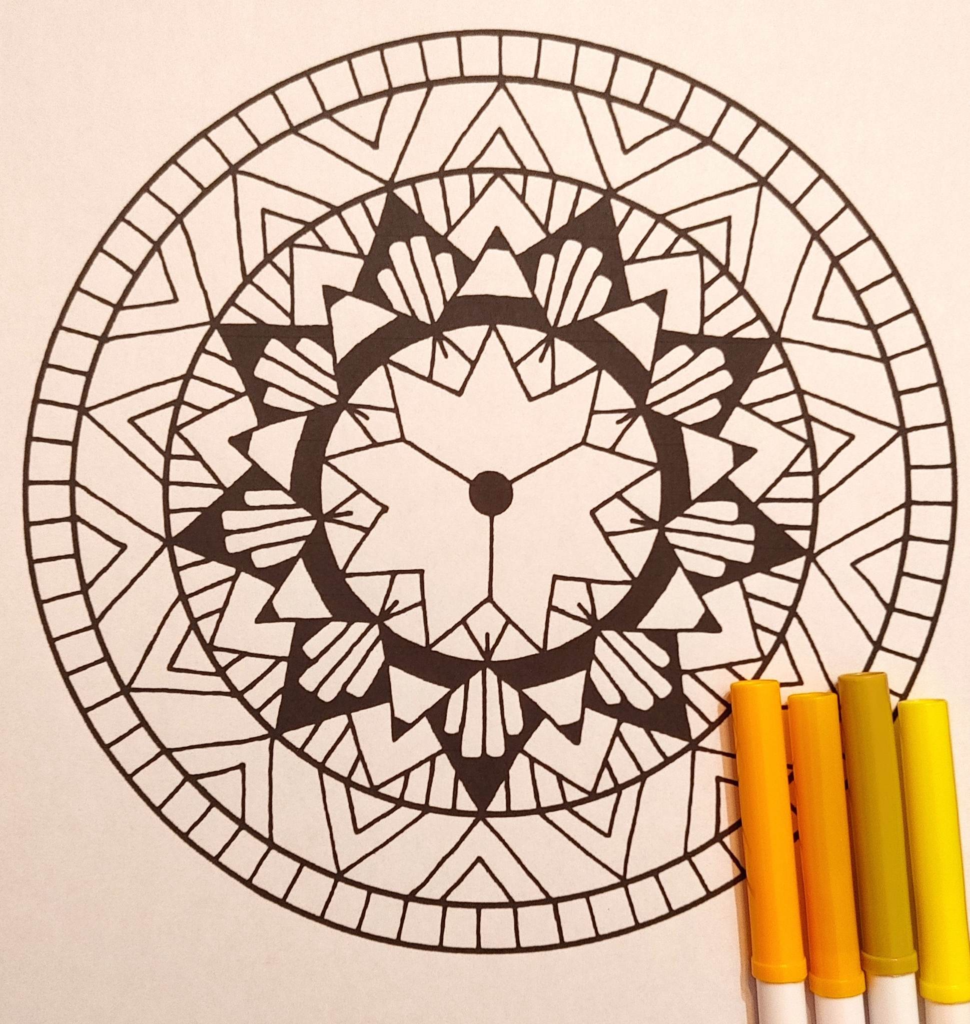 Mandalas à colorier faits à la main